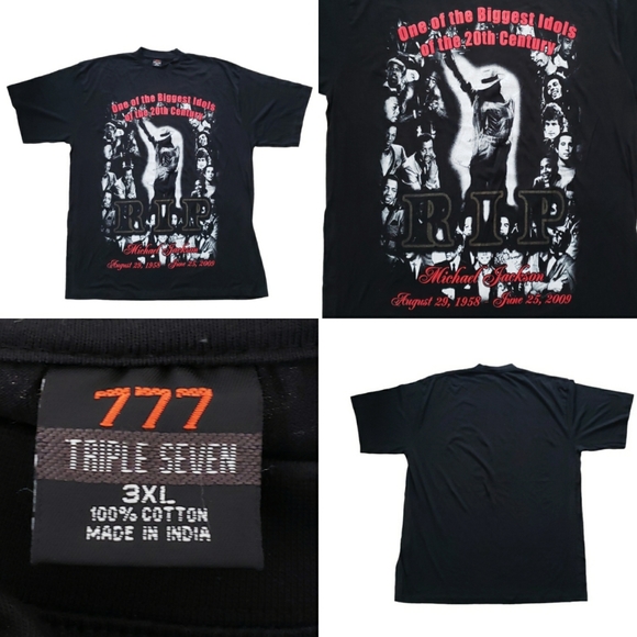 777 | Shirts | Rare Vtg Y2k Michael Jackson Memorial Rip Shirt One Of ...